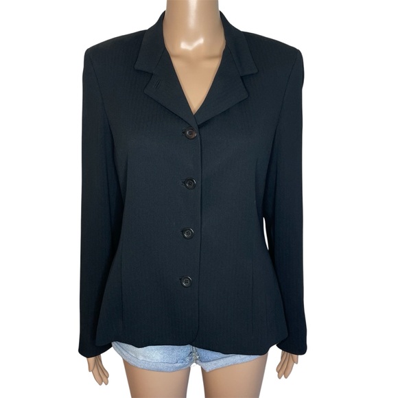 Alex Garfield | Jackets & Coats | Alex Garfield Solid Black Long Sleeve ...